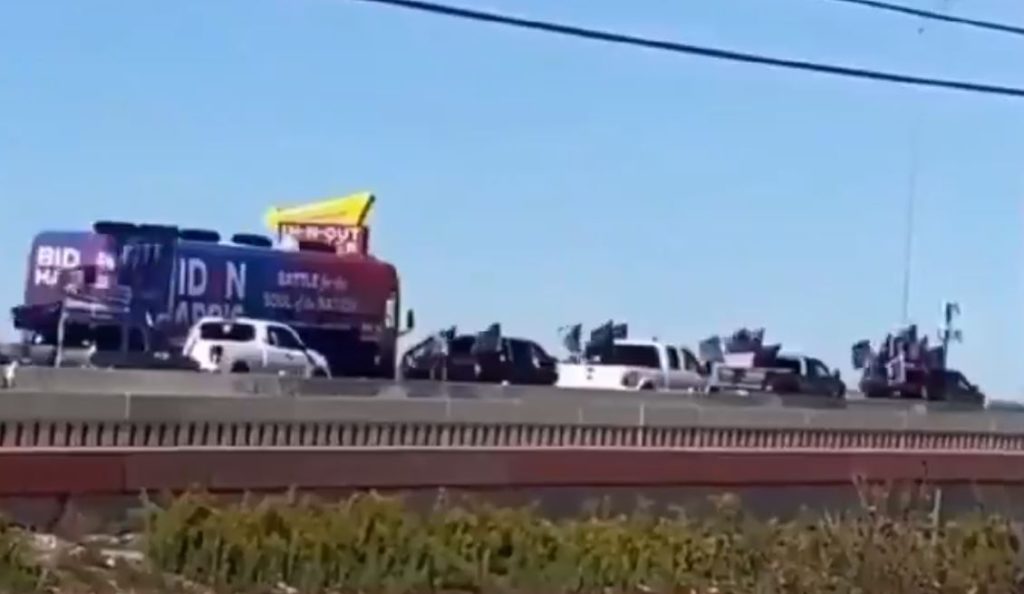 Trump Yahoos Swarm Biden Bus in Texas – Outside the Beltway